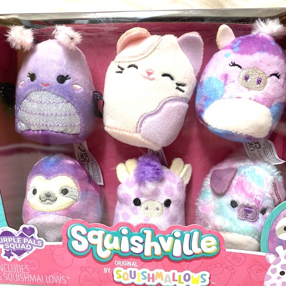 Squishmallows | Toys | Squishville 2 Insquishmallows 6 Pack Purple Pals ...